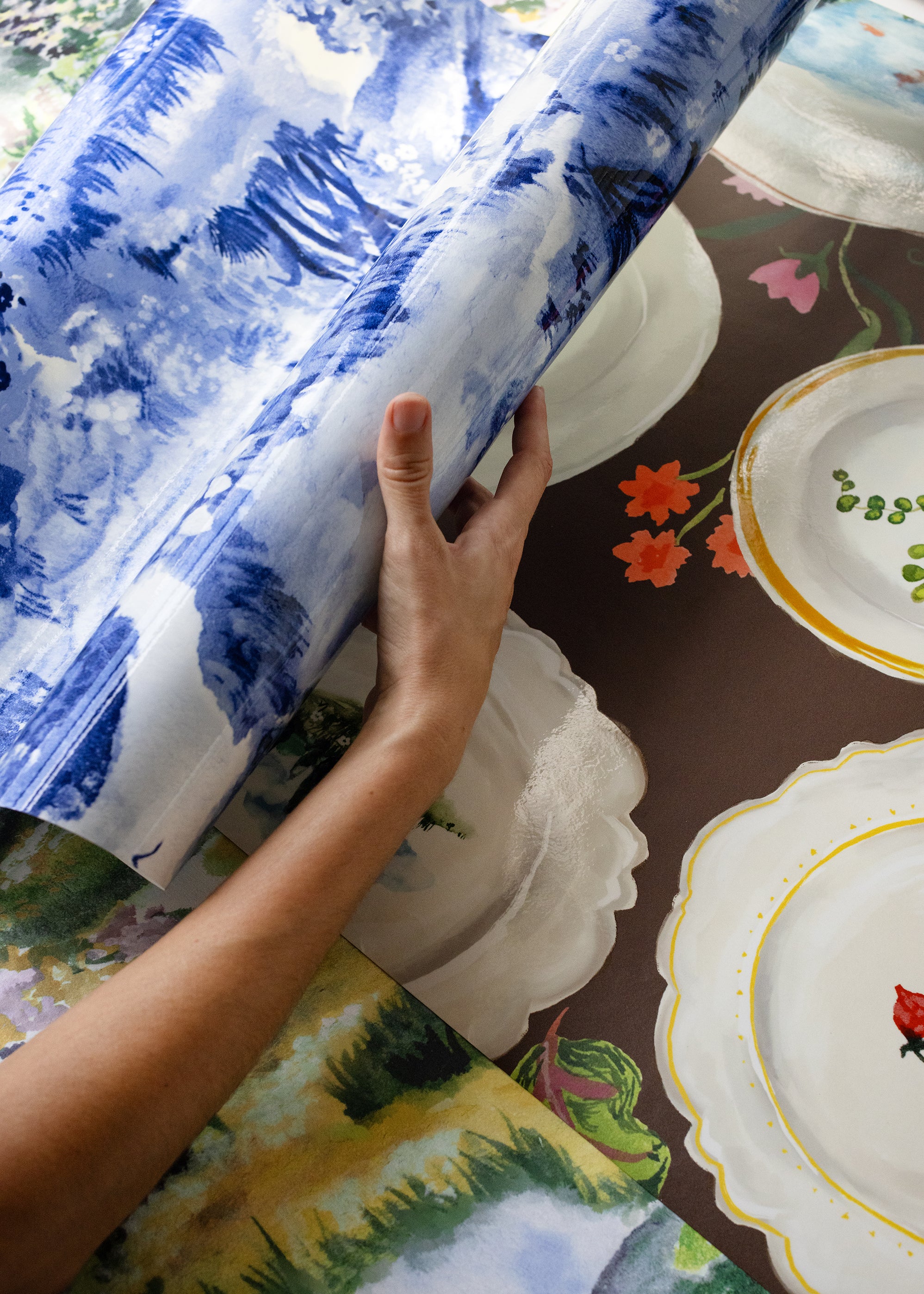 Meadow Wallpaper | Delftware | Artist Series Laura Chautin– The Lawns