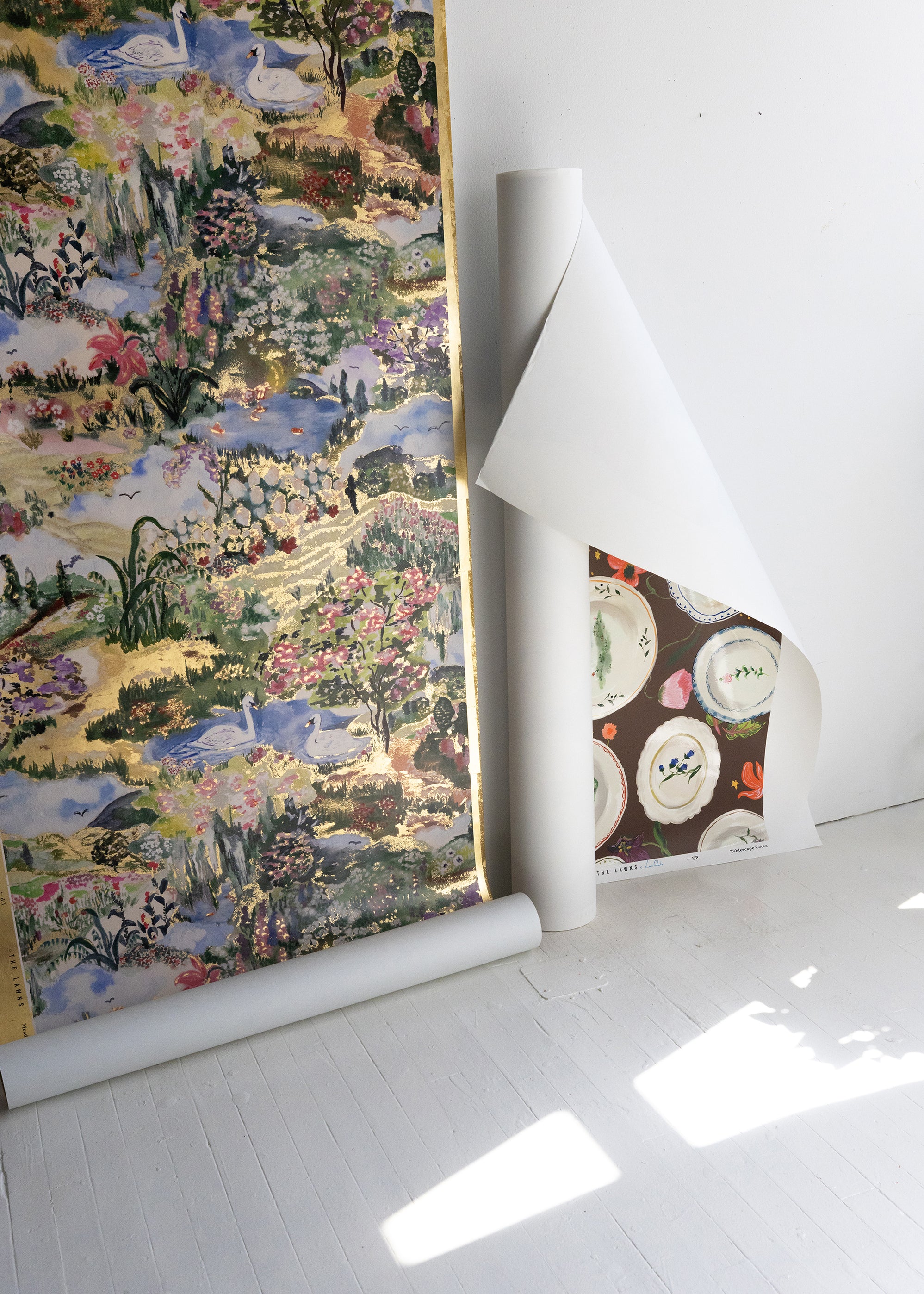 Meadow Wallpaper | Delftware | Artist Series Laura Chautin– The Lawns